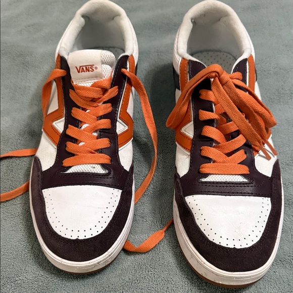 Vans | Shoes | Vans Lowland Cc Athletic Shoes White Black And Orange ...
